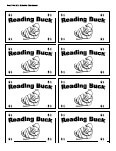 Printable Behavior Bucks, Reward Bucks